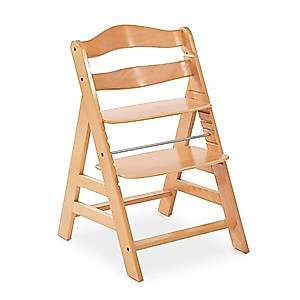 hauck Alpha+ Grow Along Adjustable Wooden Highchair Seat, Beechwood, Natural