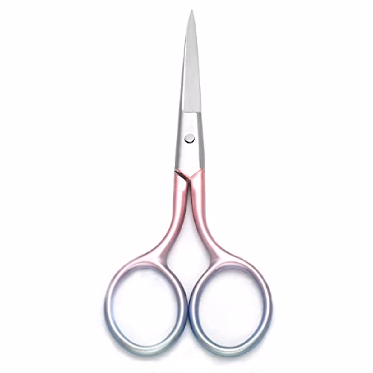 Motanar Multicolor Professional Grooming Scissors for Personal Care Facial Hair Removal and Ear Nose Eyebrow Trimming Stainless Steel Fine Straight Tip Scissors 3.9 Inch (Pink)