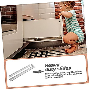 STOBOK 2 Sets Drawer Slides Furniture Sliders Furniture Slides Metal Keyboard Closet Bearing Rails Furniture Rails Rack Mute Bearing Slider Cupboards Tray Slides Bearing Tray Slide Iron
