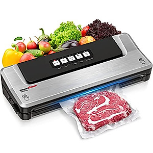 Bonsenkitchen Vacuum Sealer Machine with 200 Quart 8" x 12" Sealer Bags