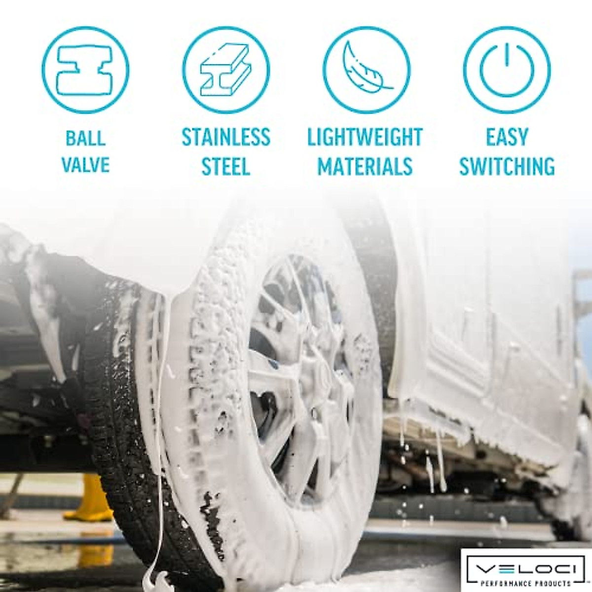 MTM Hydro Ball Valve for Pressure Washer Gun, High Pressure Power Washer Shut Off Valve Stainless Steel 3/8” Female NPT 5000 PSI