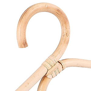 Zeafree Rattan Clothes Hanger Style Kids Garments Organizer Rack Children Hanger Kids Room Decoration Hanger for Clothes