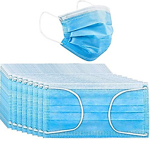 50 PACK Face Mask 3 ply Disposable Protection Masks Mouth Cover. High Permeability Breathpure, No Odor and Winters Comfortable, for Adults Man and Womens, Ships from USA