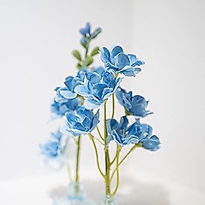BettaBlossom Betta Bed for Bettafish Delphinium Flower Bed(Three Color)- Beautiful Spot, Soft and Comfotable for Your Bettafish, The Natural Habit for Betta Resting-Blue
