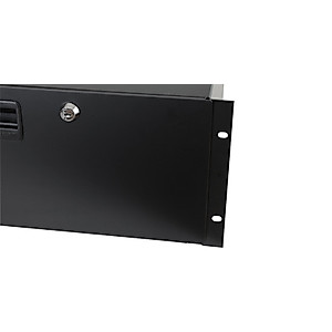 Penn Elcom 3234LK 4 Space (4U) Steel Rack Drawer with Slam Latch & Keyed Lock, 15.25 Inch Deep