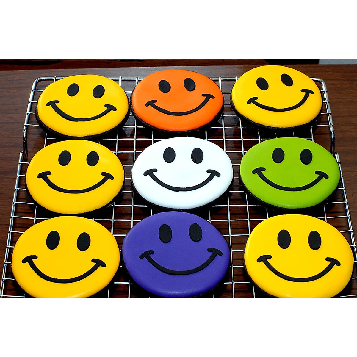 Designer Stencils Peace & Happiness Cookie Set Stencils, Beige/semi-transparent