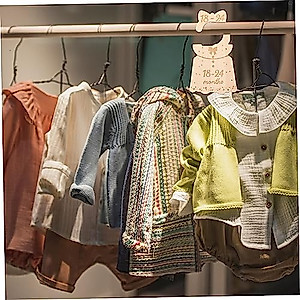 Cabilock 7pcs Closet Divider Kids Wooden Hangers Toddler Hangers Hangers Closet Dividers Baby Hangers Baby Closet Organizer Wood Clothes Rail Wardrobe Baby Hangers for Closet