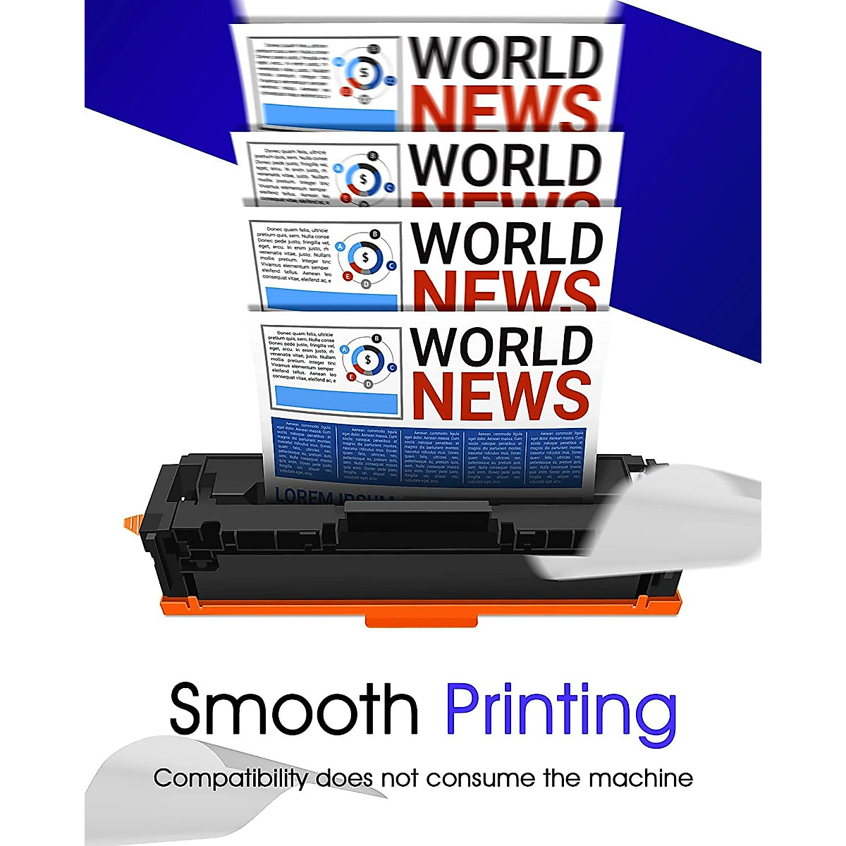 GPC Image Compatible Toner Cartridge Replacement for HP 202A CF500A 202X to use with HP Color Pro MFP M281fdw M281cdw M254dw M281fdn M254 M281 Toner Printer (Black Cyan Yellow Magenta, 4-Pack)