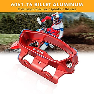 NICECNC Red Speedo Guard 6061-T6 Billet Aluminum Laser Cutting Compatible with Beta RR all models 2020-2022, Xtrainer 2020-2022