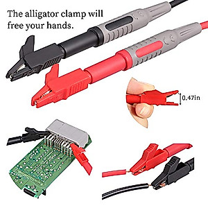 Bionso 25-Piece Multimeter Leads Kit, Professional and Upgraded Test Leads Set with Replaceable Gold-Plated Multimeter Probes, Alligator Clips, Test Hooks and Back Probe Pins.