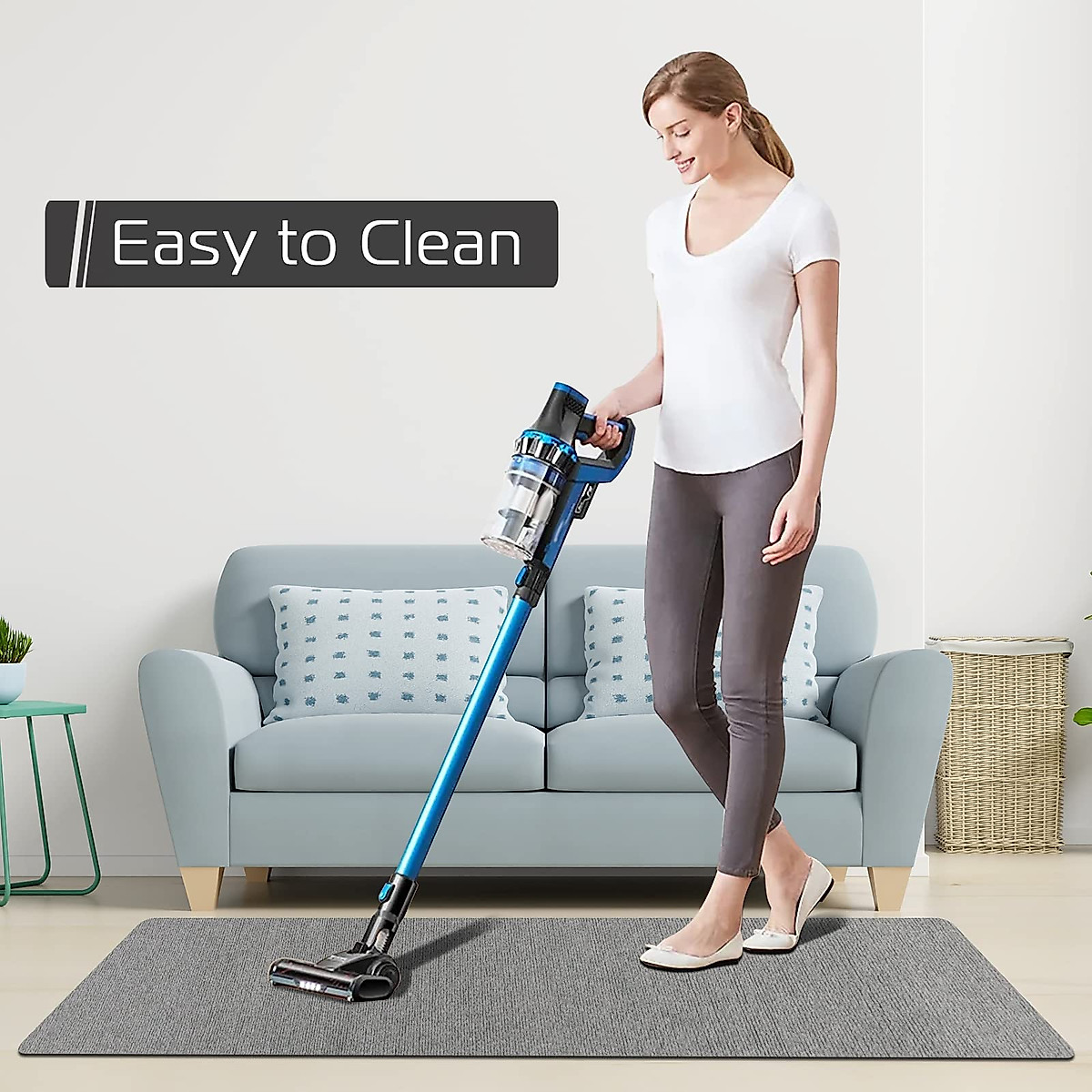 Office Chair Mat for Hardwood Floor, 55" × 35" Office Gaming Computer Desk Chair Mat, Dirt Resistant & Easy to Clean Light Gray