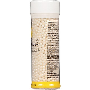 Wilton Sugar Pearls, White, 5 Oz, Non Toxic