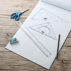 Mr. Pen- Triangle Ruler, Square and Ruler Set, Ruler Set, 3 Pack, Set Square, Geometry Set, Square Ruler, Protractor for Geometry, School Geometry Set, Math Protractor, Geometry Rulers, Math Ruler