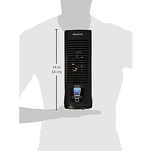 Honeywell HTF210B QuietSet Personal Table Fan, Black – Oscillating Personal Fan with Quiet Operation and 4 Levels of Power and Sound
