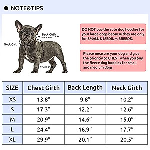 Queenmore Dog Halloween Hoodie Costume for Small Medium Dogs, Fleece Plaid Embroidery Winter Dog Hoodie for Christmas, Valentine's Day,Festival Santa Hat XS