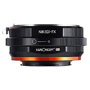 K&F Concept Lens Mount Adapter Compatible for Nikon G/F/AI/AIS/D/AF-S Mount Lens to Fujifilm Fuji X-Series X FX Mount Cameras with Matting Varnish Design for Fuji XT2 XT20 XE3 XT1 X-T2