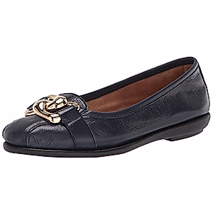 Aerosoles Women's Bristol Ballet Flat, NAVY LEATHER, 9