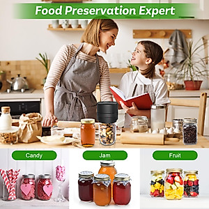 Mason Jar Vacuum Sealer Kit - Electric Sealer for Wide and Regular Mouth Mason Jars, Canning and Food Storage Solution