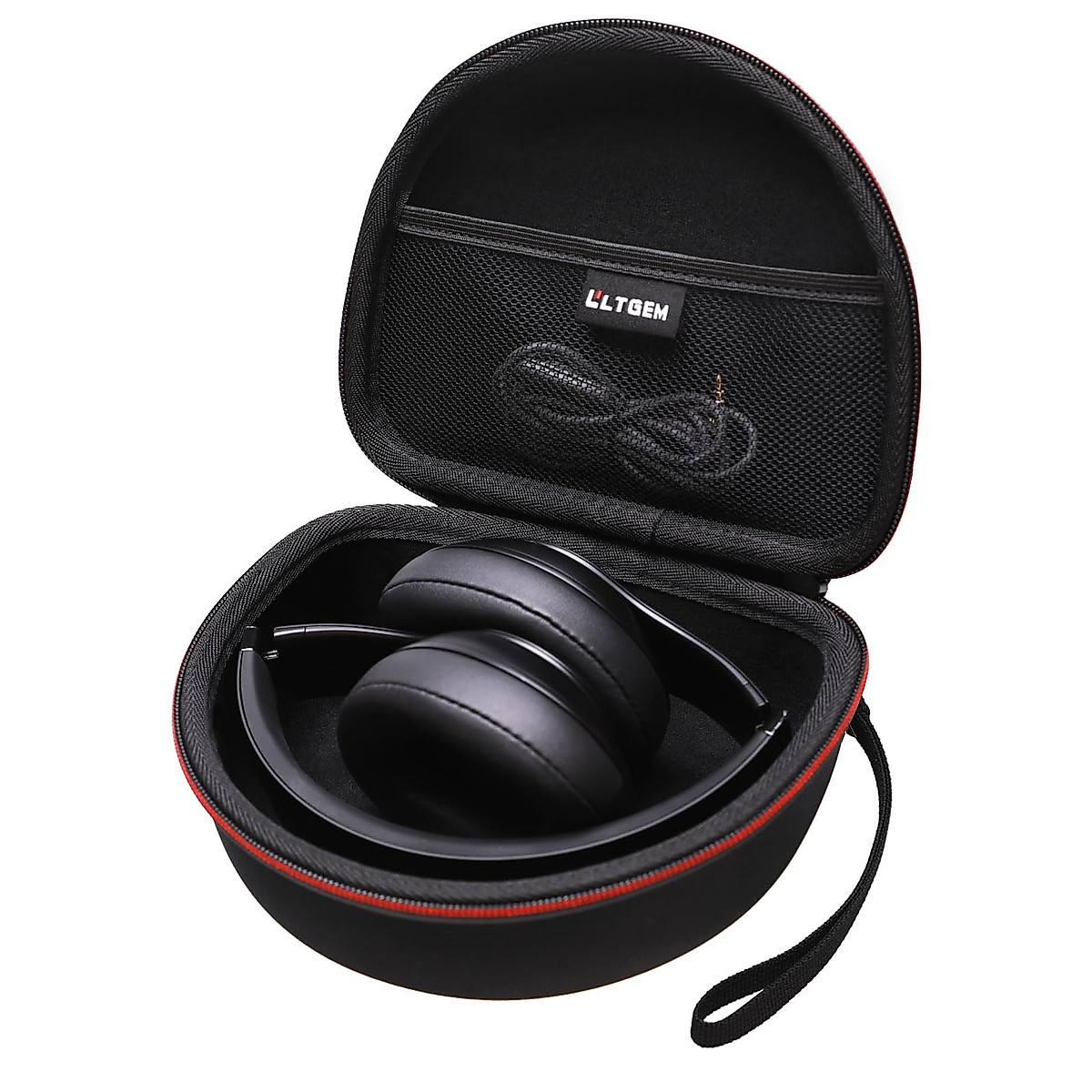 Headphone Case Compatible with Beats Studio Pro/Beats Solo 4 / Beats Studio 3 / Beats Solo 3 / Beats Solo 2 and for TOZO HT2 On-Ear Bluetooth Headphones - Black+Black