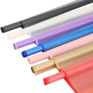 20 Pcs Black border Flower Wrapping Paper,Waterproof Valentine's Day Bouquet Wrapping Paper 23x23Inch Used for DIY Crafts, Gift Packaging, Flower Shop Bouquet Packaging (Black)