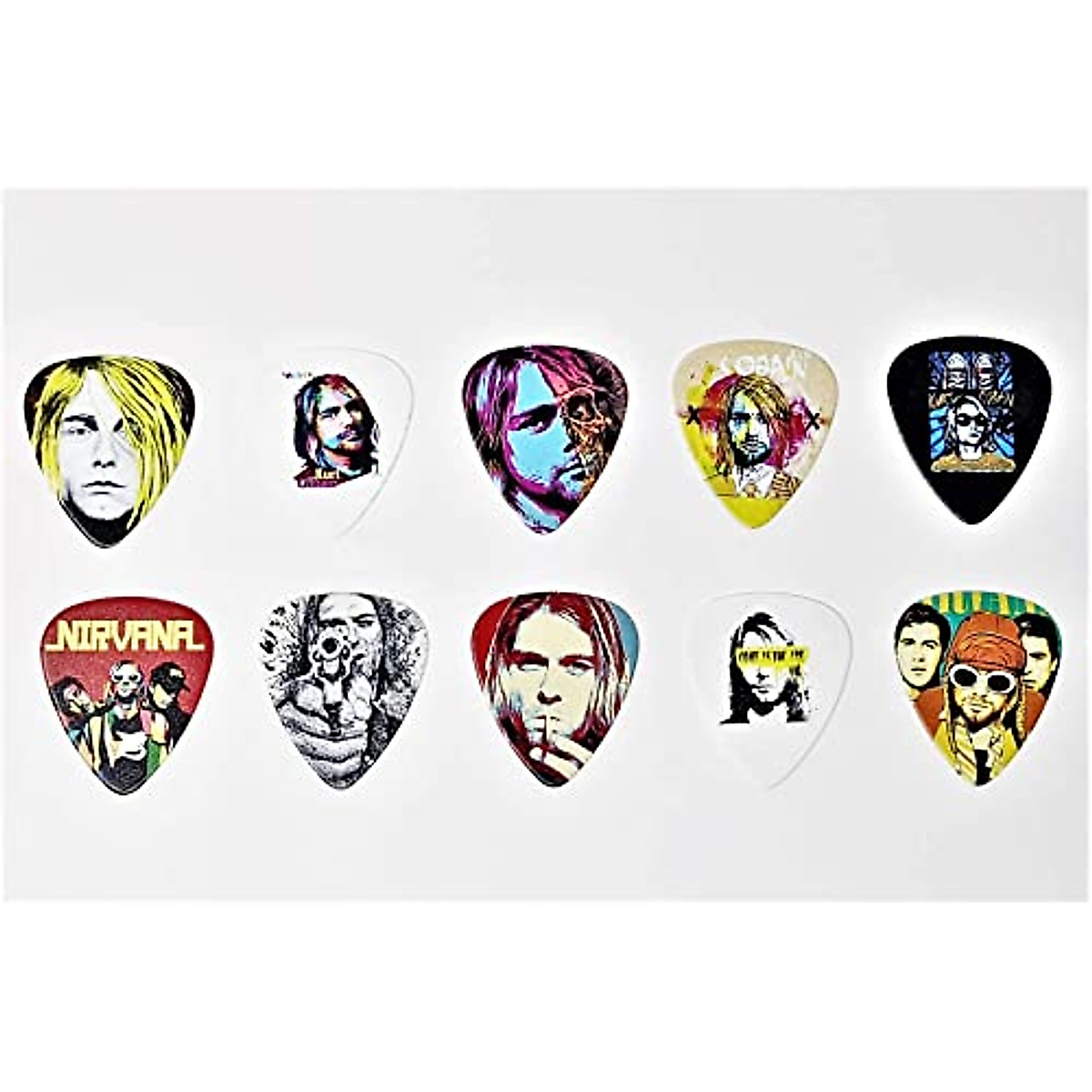 Nirvana | Kurt Cobain Guitar Picks (10 picks in a pack)