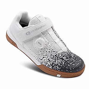 Crankbrothers Stamp BOA Splatter Mens MTB Mountain Bike Shoes White/Black 7 USA