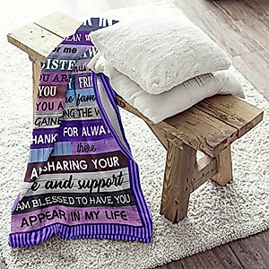 Sister in Law Birthday Gifts Throw Blanket 60inx50in - Sister in Law Gifts for Women - Gifts for Sister in Law - Mothers Day Birthday Gifts for Sister in Law - Bonus Sister Gifts - Blankets for Sofa