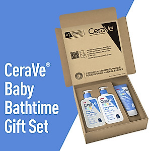 CeraVe Baby Bath Set | 8oz Baby Wash & Shampoo + 8oz Baby Moisturizing Lotion + 3oz Baby Healing Ointment | Fragrance, Parabens, Phthalates, & Tear Free Baby Bath Essentials | Gentle Baby Skin Care