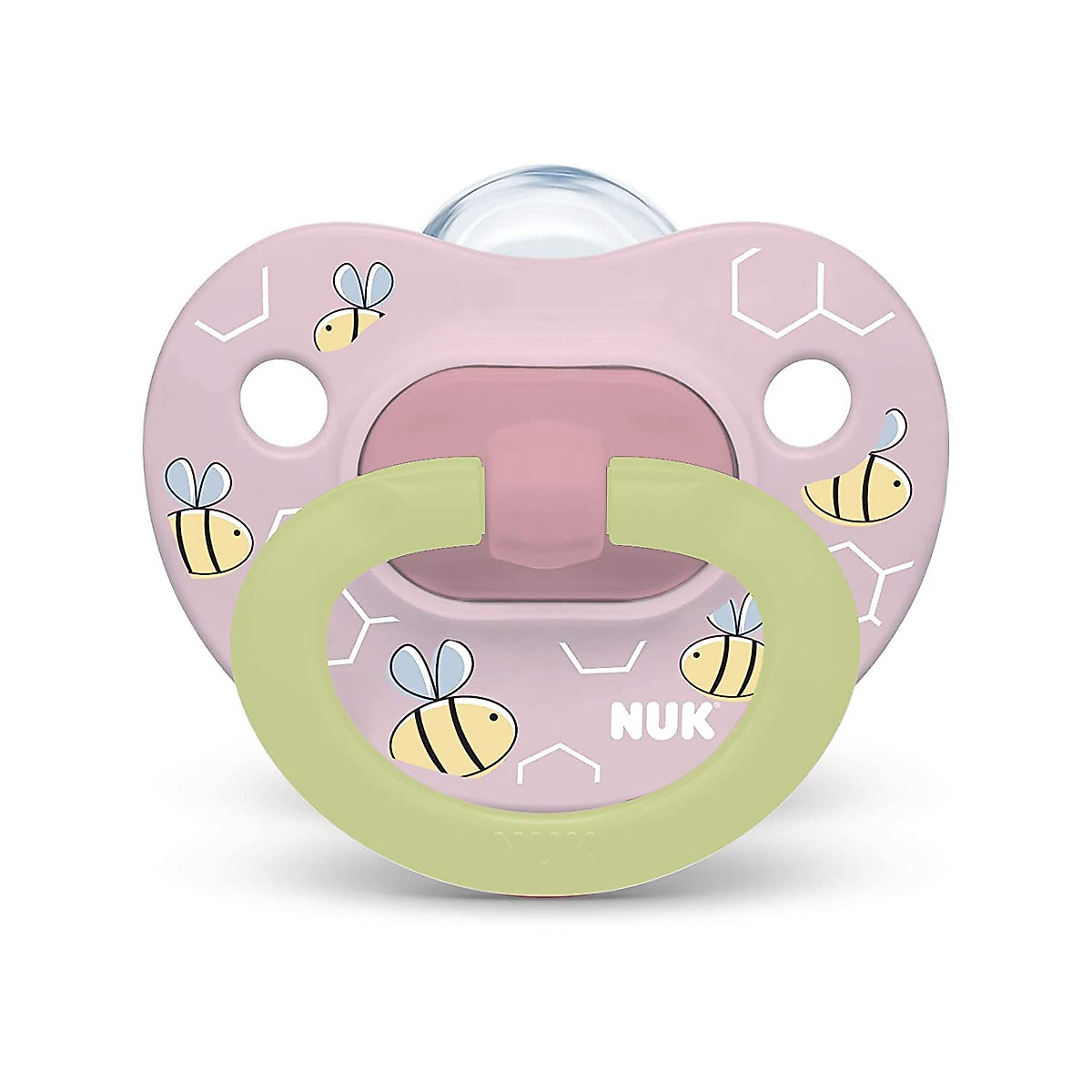 NUK Orthodontic Pacifier Value Pack,3-Pack (Pink Bee) 0-6 Months
