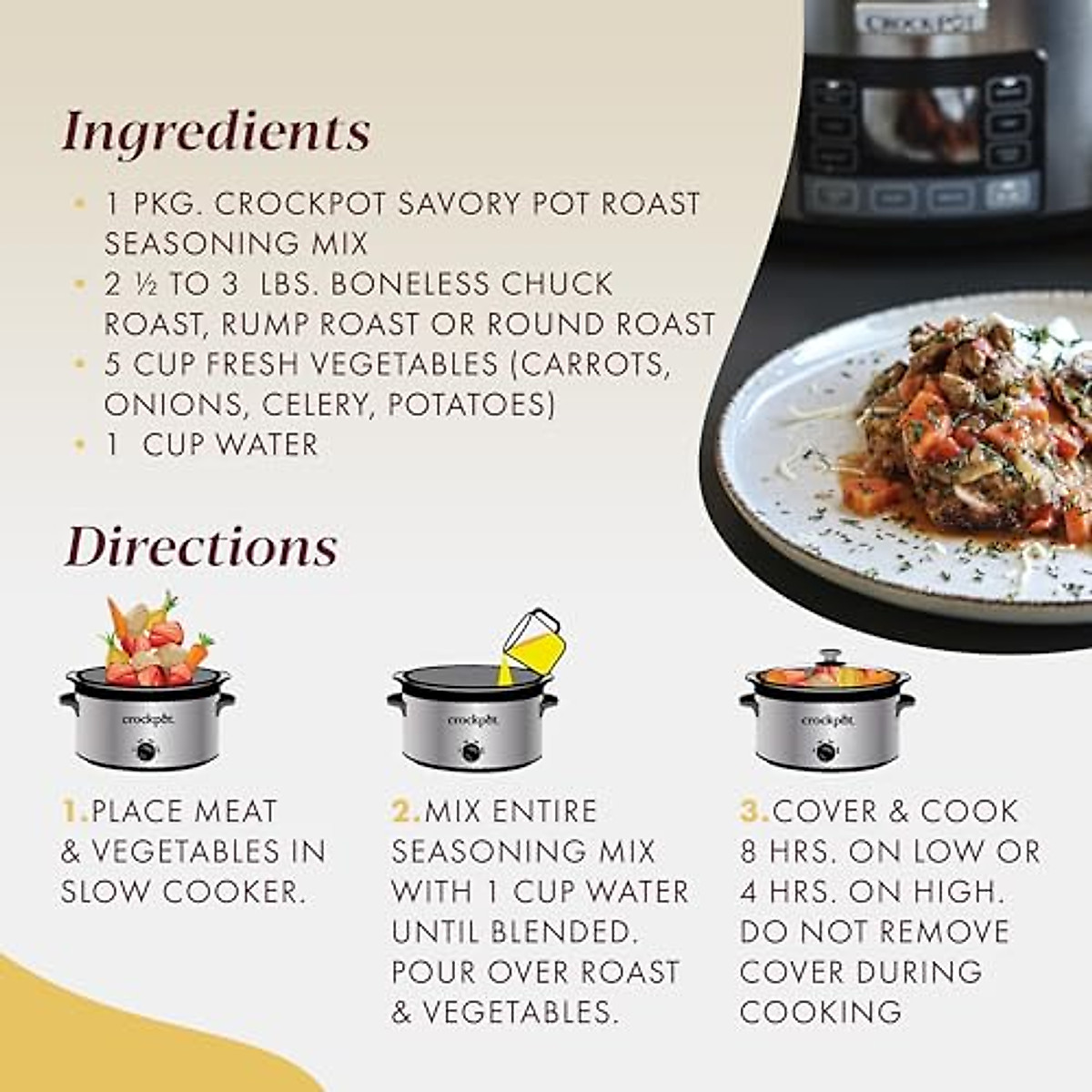 Crock-Pot Savory Pot Roast Seasoning Mix, 1.5 Ounce (Pack of 12)