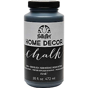 FolkArt Home Decor Chalk Furniture & Acrylic Craft Paint in Assorted Colors, 16 ounce, Rich Black