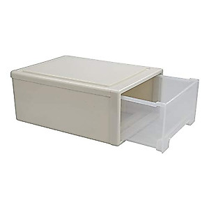 Easymanie 17.5 Quart Stacking Storage Drawer, 4 Pack Plastic Chest of Drawer