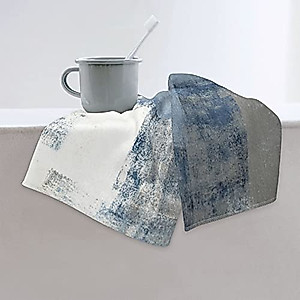 SUPLUCHOM Hand Towel Blue Gray Modern Art Abstract for Bathroom Kitchen Microfiber Fingertip Bath Towels 16 x 27.5 Inch Soft Decorative Home Hotel Gym Laundry Room