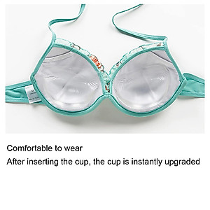 VASANA 1Pair Clear Breathable Soft Silicone Bra Bikini Inserts Breast Chest Swimsuit Pads Enhancers Push-up Bra Insert Pad Molding Pad Booster Pads for Women Swimsuit and Bikini