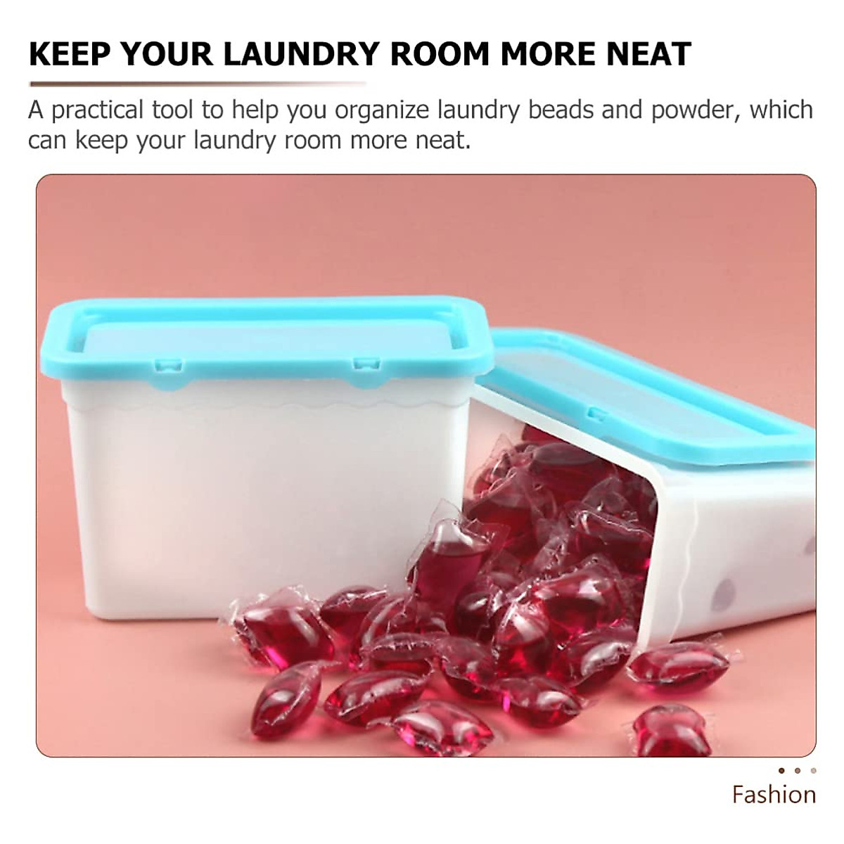 Zerodeko Laundry Pod Container with Lid 6pcs Laundry Pod Box Laundry Canister Clothes Washing Storage Canister Plastic Wrapping Boxes Laundry Container Laundry Beads Case Laundry Holder