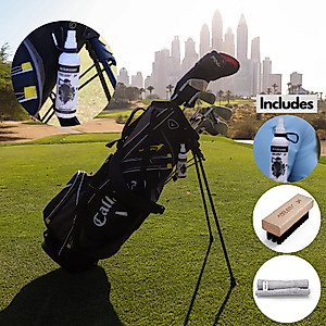 Golf Club Cleaner (236ml) with Golf Club Brush Golf Cleaning Kit Golf Club Brush Groove Cleaner/Golf Club Cleaner Brush. Golf Iron Cleaner/Club Cleaner - Golf Stocking Stuffers, Golf Eraser