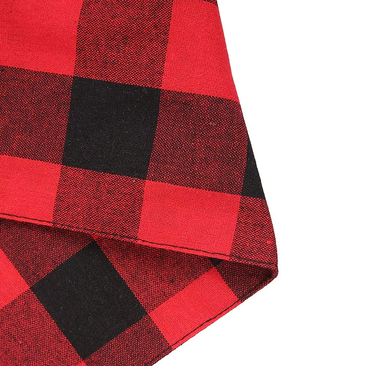 2 Pcs Dog Bandana Christmas Pet Triangle Scarf Accessories Bibs Red Black Plaid Large