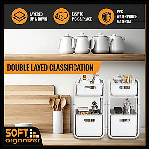 Soft Organizer Kitchen organization,cabinet organizer storage Drawer - Under Sink Organizer, For Bathroom Shelf Space Rack, Multifunctional Storage