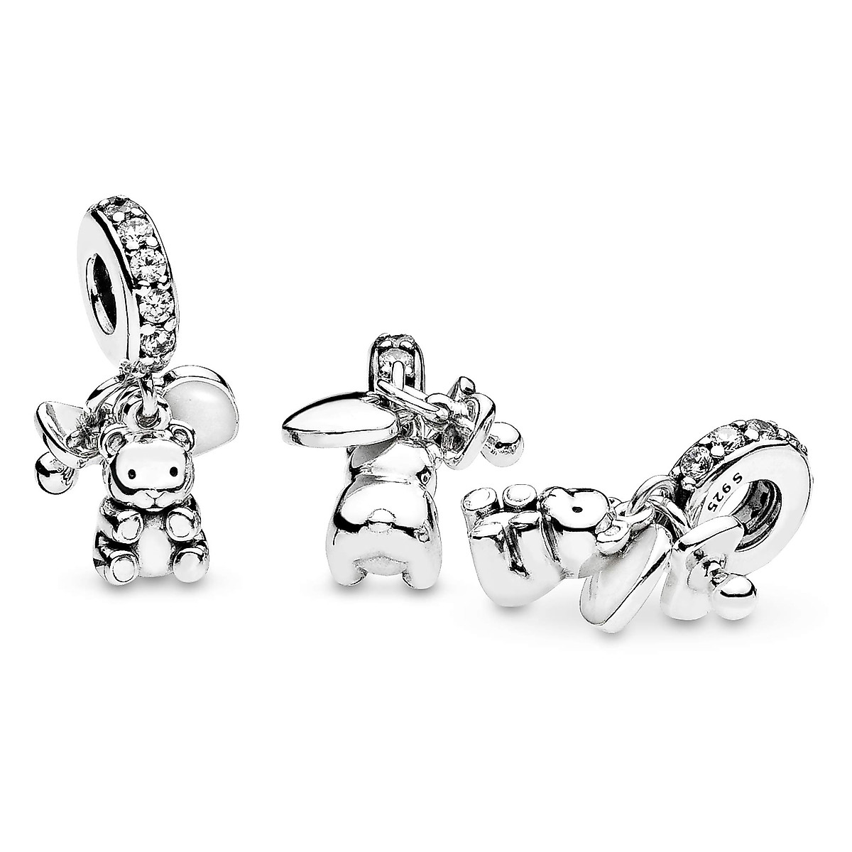 Pandora Baby Teddy Bear Dangle Charm - Compatible Moments Bracelets - Jewelry for Women - Gift for Women in Your Life - Made with Sterling Silver & Cubic Zirconia