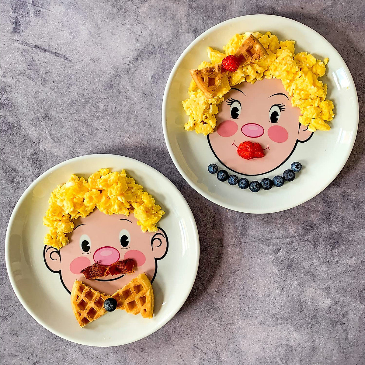 Genuine Fred MR. FOOD FACE Kids' Ceramic Dinner Plate