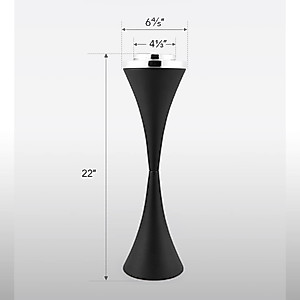 CO-Z 22" Standing Smokeless Ashtray for Cigarettes Cigars More | Metal Pedestal Cigarette and Cigar Ashtray | Fancy Retro Floor Ashtray with Lid for Home Office Decor with Cigarette Case, Matte Black