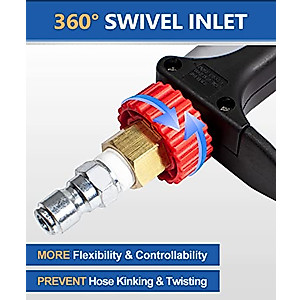 TOOLCY Foam Cannon Kit with Pressure Washer Gun 5000 PSI, 5 Pressure Washer Nozzle Tips, 1/4" Quick Connector, 1L Bottle, Quick Release, Industrial Grade