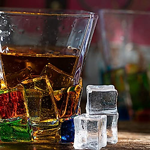 ivlere Whiskey Glass Set of 2 - Lead-Free Crystal Color Clear Scotch Glasses 15 oz Glassware for Drinking Bourbon Malt Cognac Irish Whisky