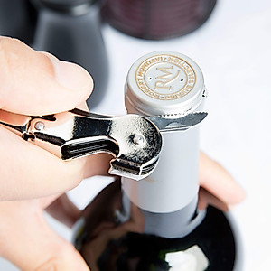 Pulltap's Double-Hinged Waiters Corkscrew, Wine Opener and Foil Cutter, Beer Bottle Opener, Chocolate Brown