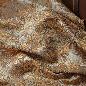XMTXZYM 2 Meter Yarn Dyed Jacquard Fabric Retro Dress Clothing Decorative Sewing Fabric