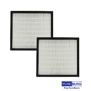 PUREBURG WK01234QPC True HEPA Filter Set Compatible with Oreck WK01234QPC Fits WK10002QPC and Plus Pet WK10052QPC Air Purifiers,H13 Activated carbon Pre-Filter Air Clean,2-Pack