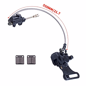 MWMNUN 15mm Rear Brake Assembly Master Cylinder Caliper Replacement Compatible with Coolster SDG SSR 107 110 125 I BK12