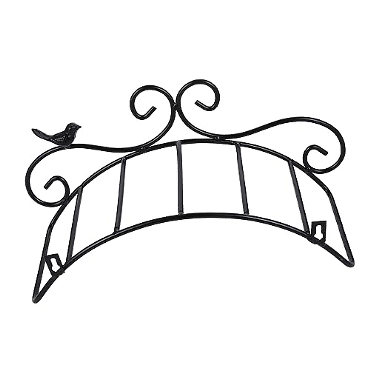 JEWEDECO Hose Wrought Iron Frame Garden Hose Hanging Hook Hose Holder Decorative Garden Hose Storage Outdoor Hose Garden Hose Reels for Outside Water Hose Hanger Wall Water Pipe Bracket