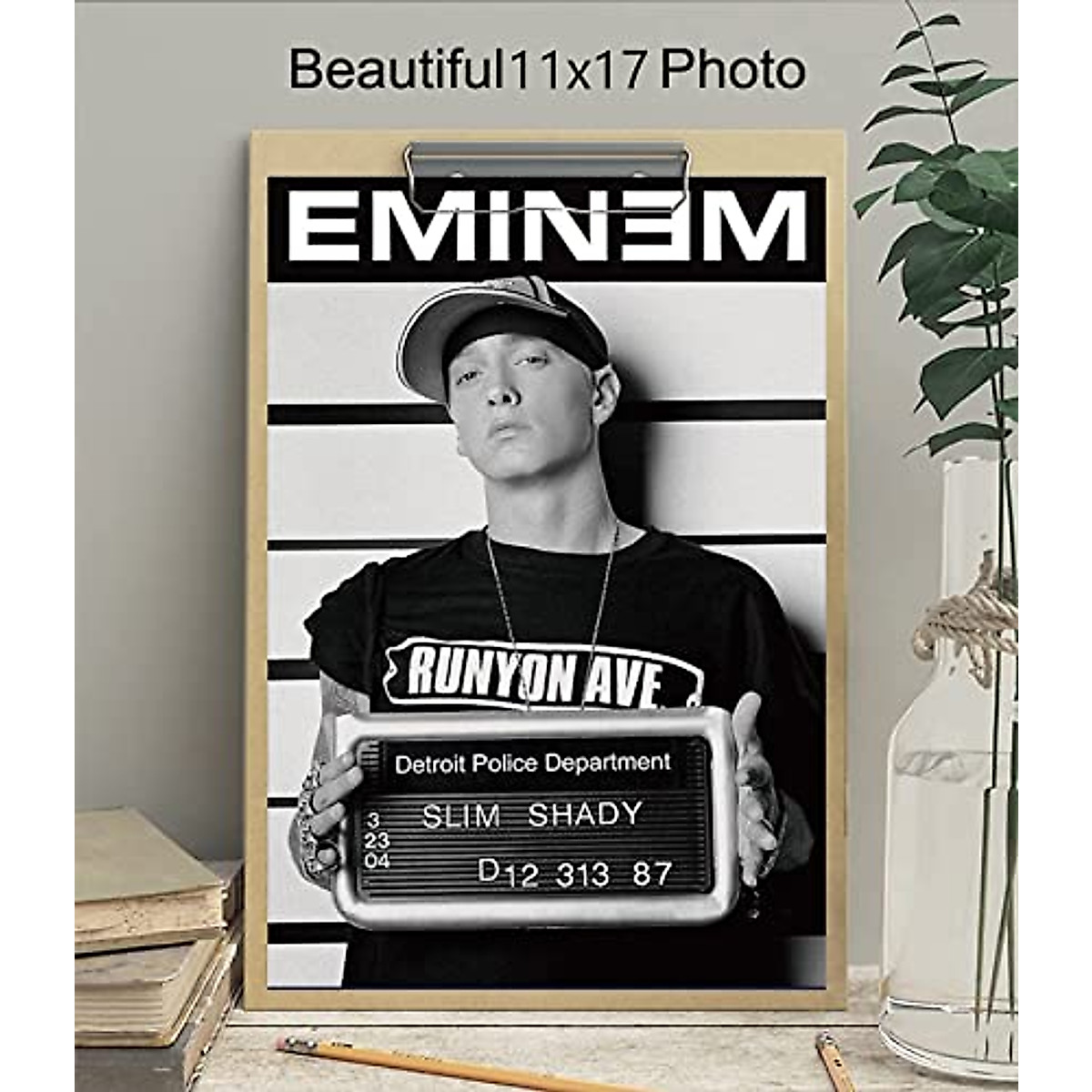 FatCat Wall Graphics Eminem (Mugshot) Poster Frameless Gift 12 x 18 inch(30cm x 46cm)-S-193…