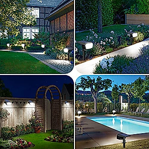 Sucolite 6-Pack Solar Spot Lights Outdoor, 59 LED Solar Lights Outdoor Waterproof, Outdoor Solar Lights for Yard with 3 Lighting Modes, Solar Landscape Spotlights for Garden Pathway Driveway Walkway